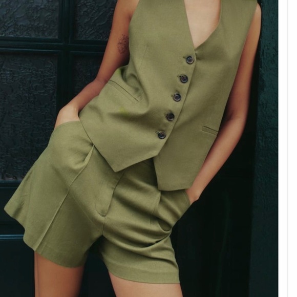 Zara | Shorts | Zara Linen Blend Bermuda Shorts | Poshmark